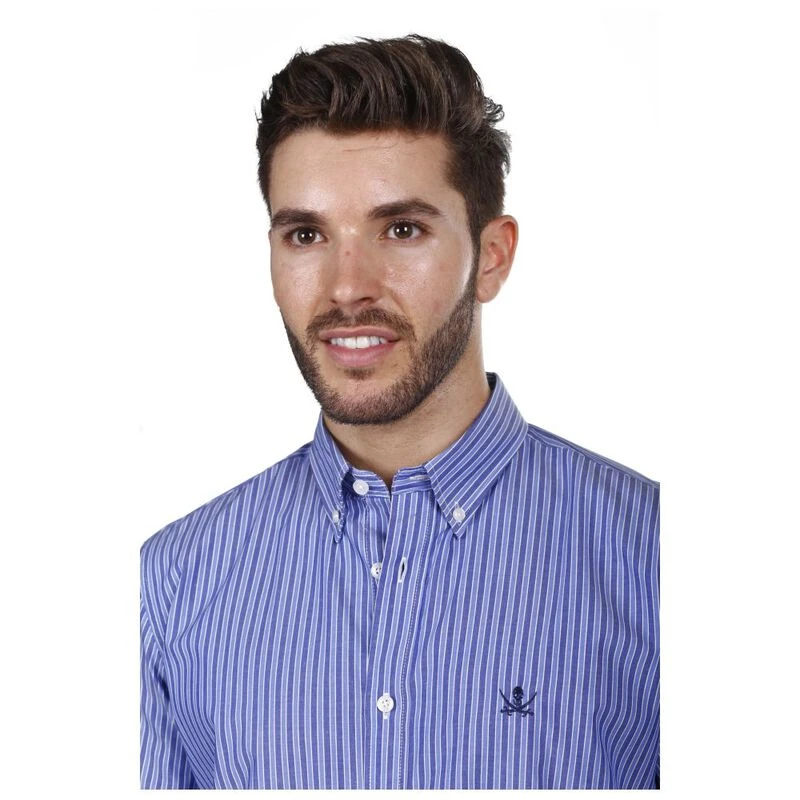 The Time of Bocha Mens MI1COT-215 Shirt (Blue Stripe) | Sportpursuit.c