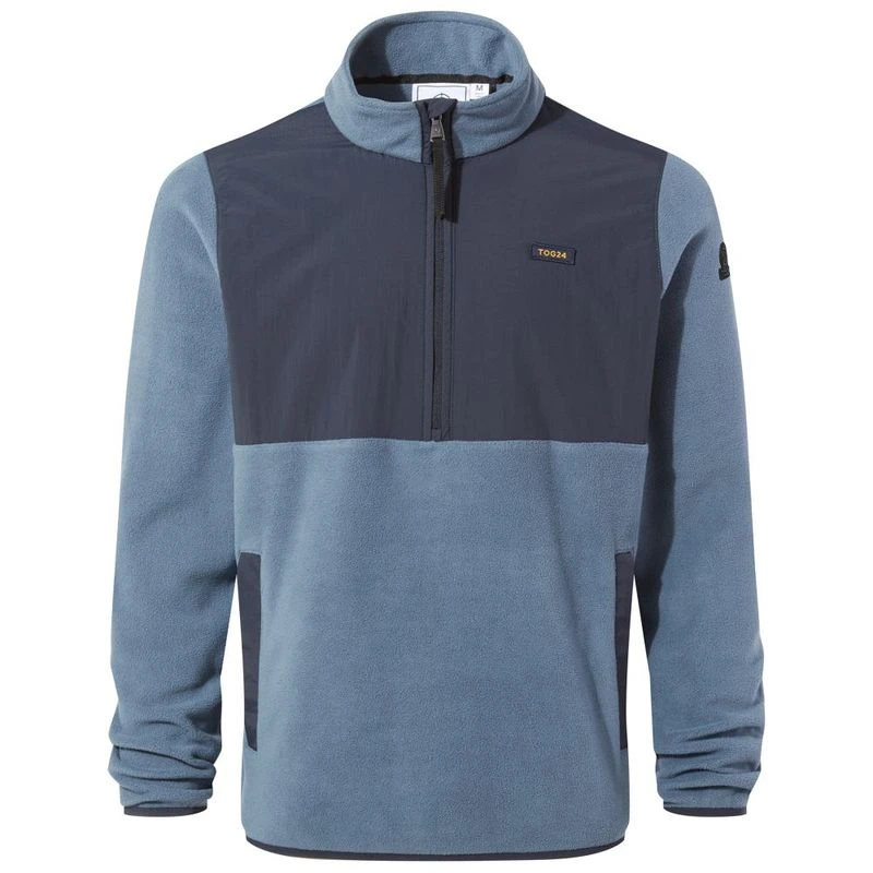 Tog 24 Mens Herwick Zip Neck Fleece (Steel Blue/Dark Indigo) | Sportpu