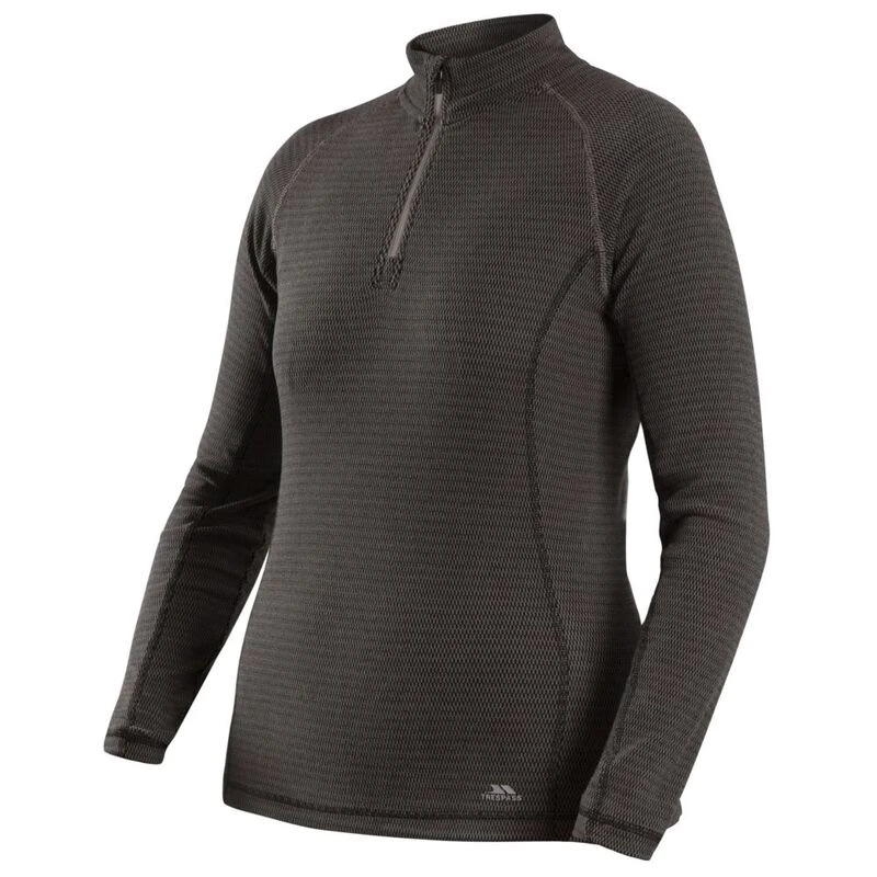 Trespass Womens Gina Base Layer (Black/Storm Grey) | Sportpursuit.com