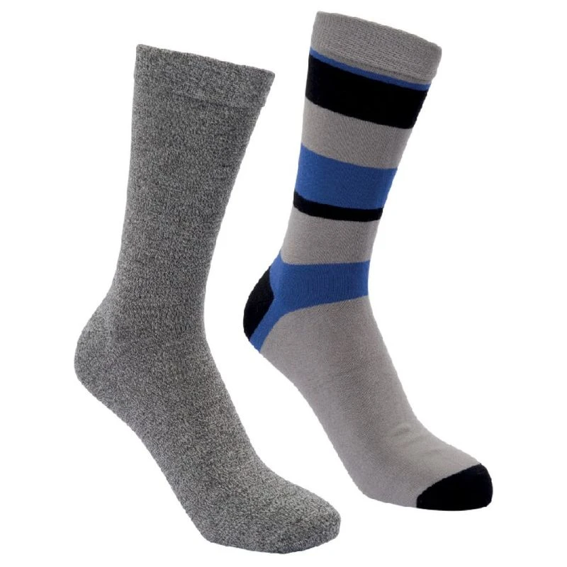 Trespass Cinque Socks (Black Grey/Navy Stripe) | Sportpursuit.com