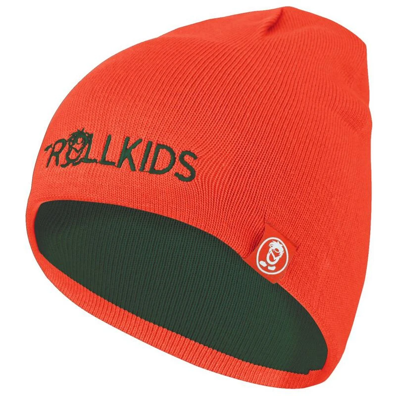 Trollkids Kids Troll Beanie (Forest Green/Flame Orange) | Sportpursuit