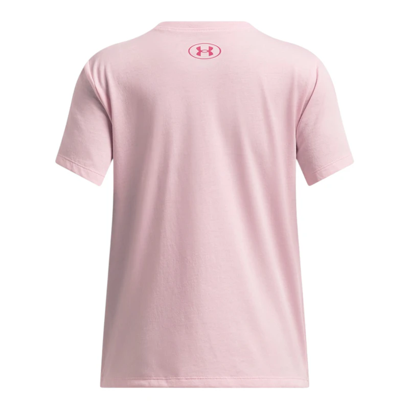 Under Armour Tee-shirt manches courtes Bubble Wordmark Filles (Rose)