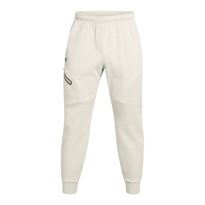 Under Armour Mens Unstoppable FLC TXTR Joggers (White) | Sportpursuit.