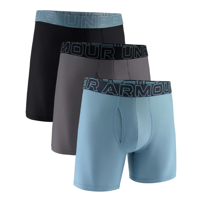 Under Armour Boxers Performance Tech Mesh x3 Homme (Bleu) | privatespo