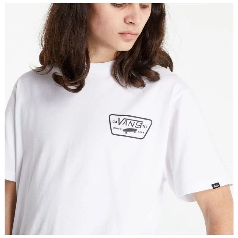 Vans Mens Full Patch T-Shirt (White/Black) | Sportpursuit.com