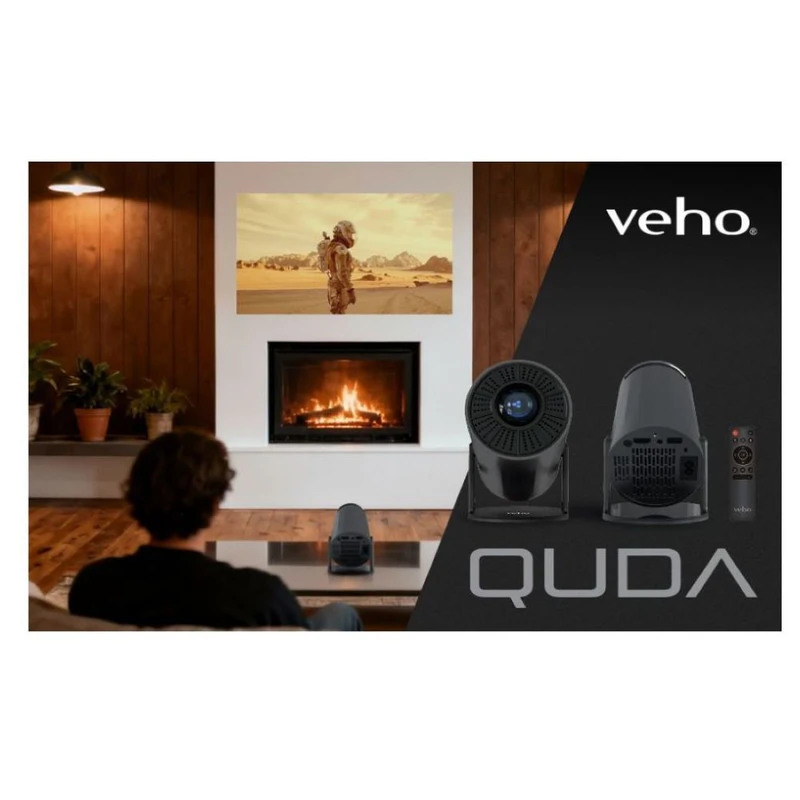Veho Quda PJ-1 Smart Projector (Black/Grey) | Sportpursuit.com