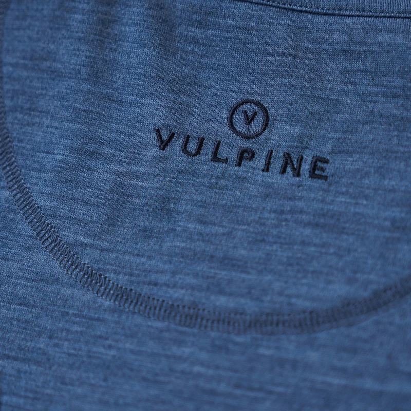 Vulpine Mens Merino Blend Long Sleeve Alpine Jersey (Denim) | Sportpur