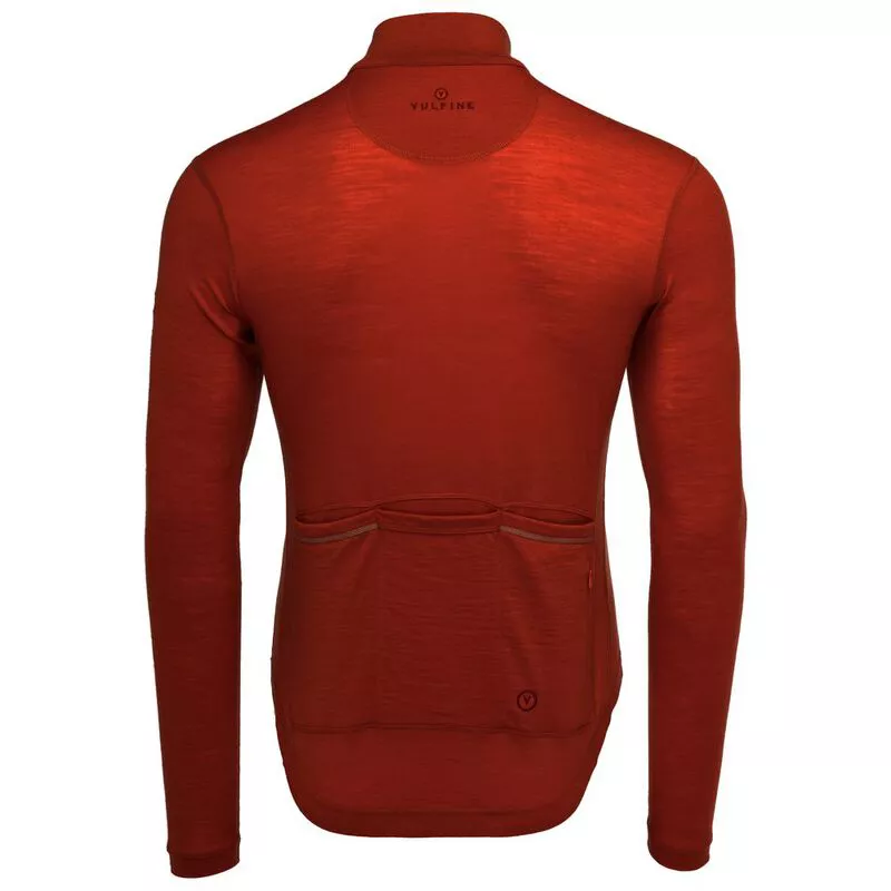Vulpine Mens Alpine Merino Blend Long Sleeve Jersey (Burnt Orange/Biki