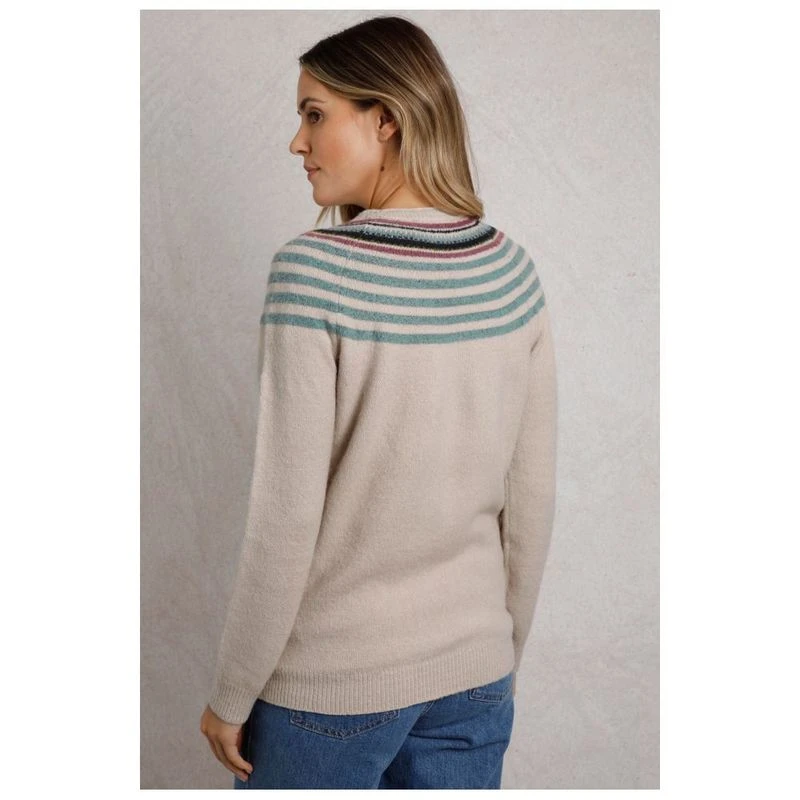 Weird Fish Womens Sinatra Eco Patterned Pullover (Ecru) | Sportpursuit