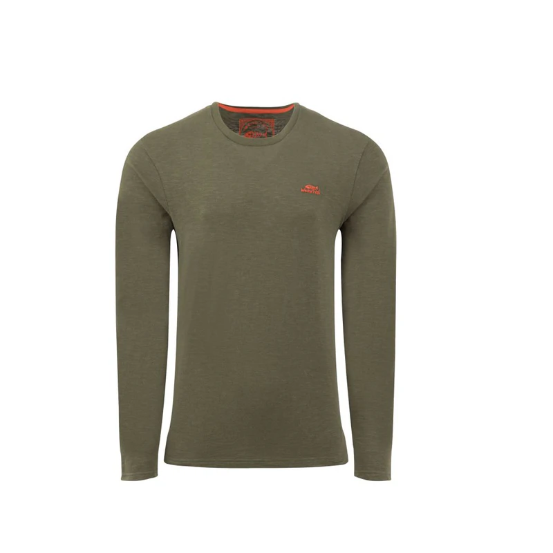 Weird Fish Tee-shirt manches longues Fins Branded Homme (Vert) | priva