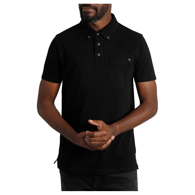 Weird Fish Polo Beacon Premium Pique Homme (Noir) | privatesportshop.f