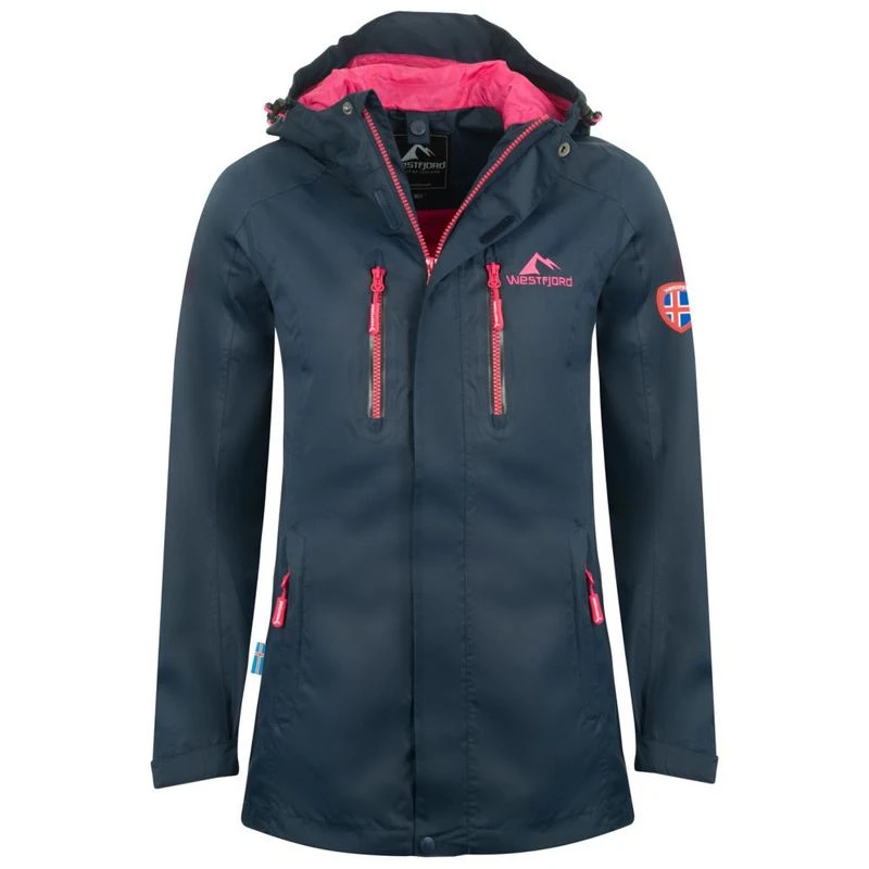 Westfjord Womens Hengill Jacket (Navy/Magenta) | Sportpursuit.com