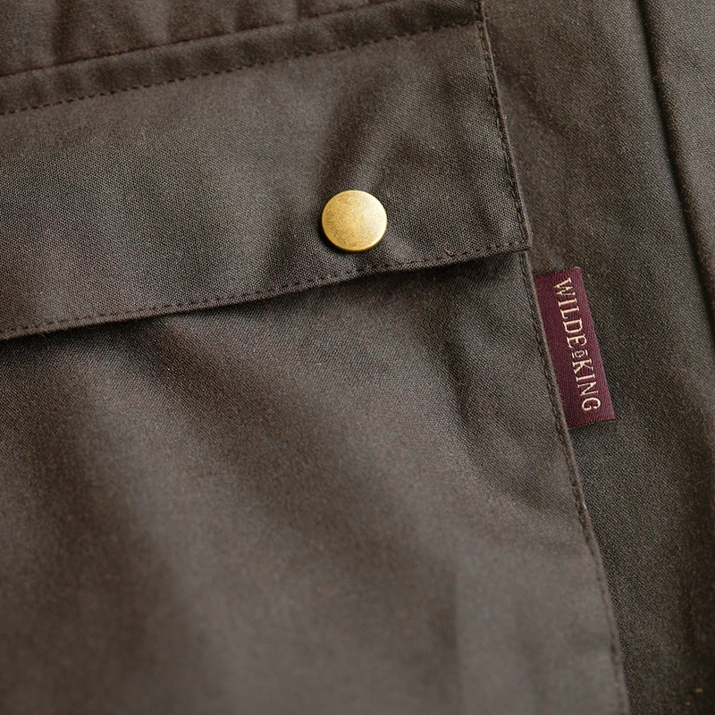 Wilde and King Mens Barton Waxed Jacket (Brown) | Sportpursuit.com