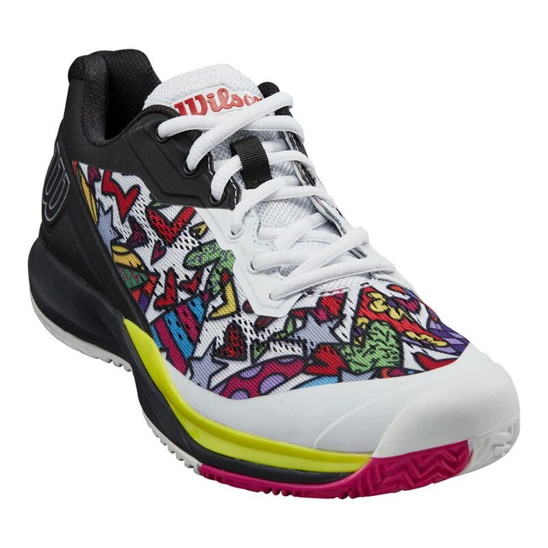 Wilson Womens Rush Pro 3.5 Britto Tennis Shoes (White/Black/Pink Glo)