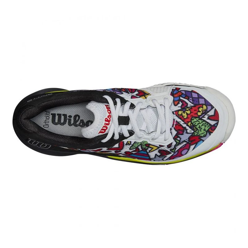 Wilson Womens Rush Pro 3.5 Britto Tennis Shoes (White/Black/Pink Glo)