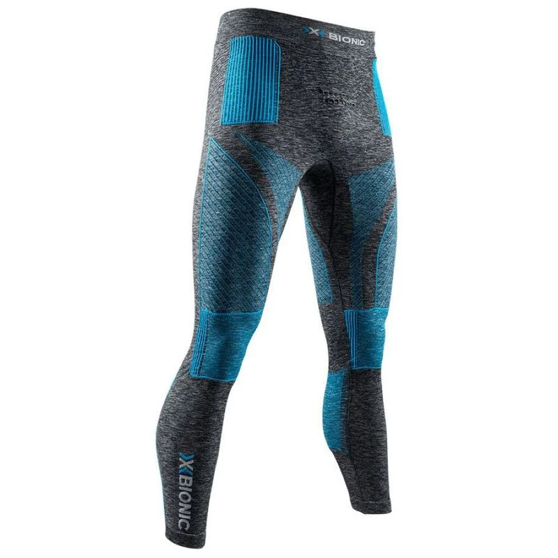 X-Bionic Mens ENERGY ACCUMULATOR 4.0 Tights (Dark Grey Melange/Blue)