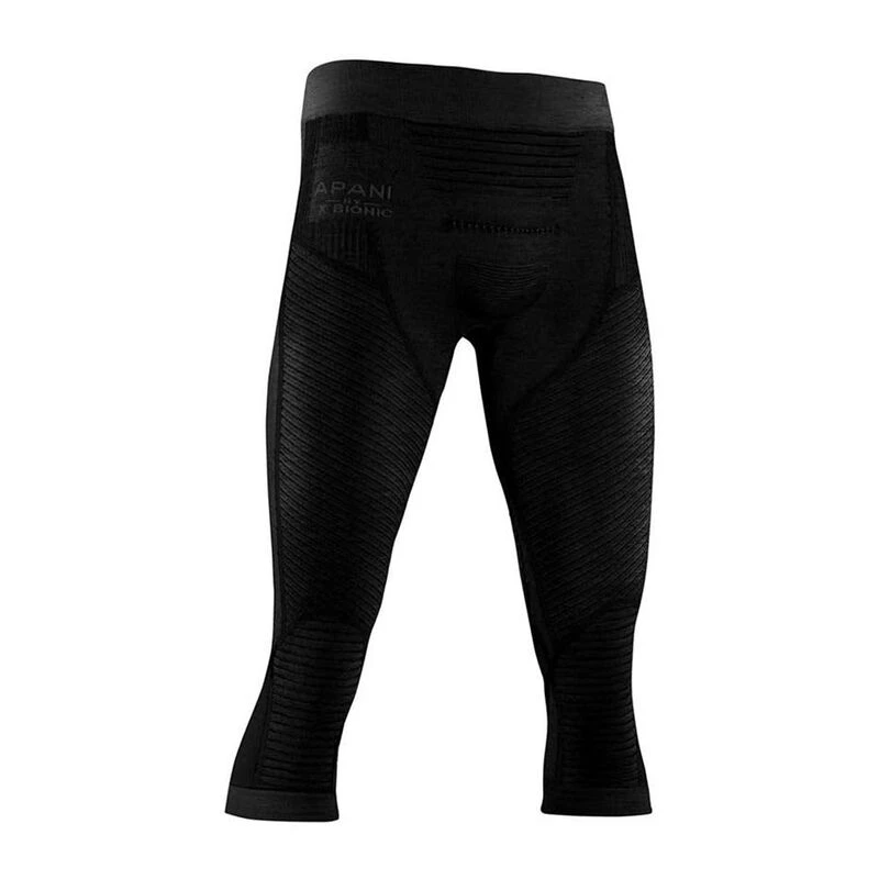 X-Bionic Mens Apani Merino P 3/4 Tights (Black/Black) | Sportpursuit.c