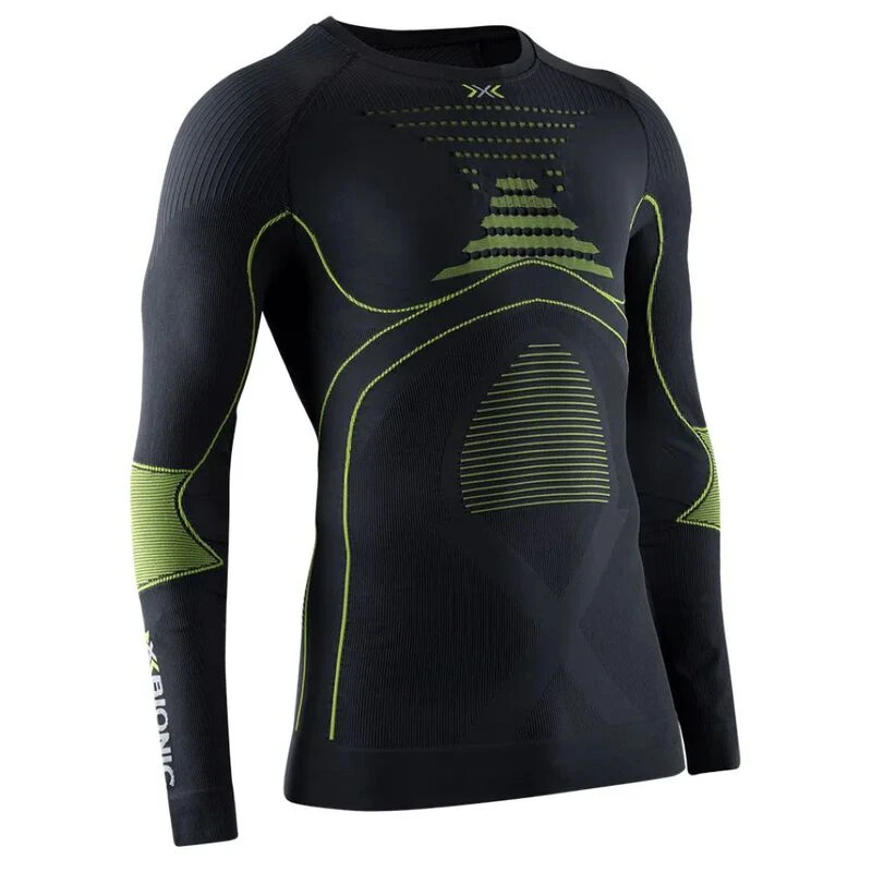 X-Bionic Mens Energy Accumulator Origins Baselayer (Charcoal/Yellow)