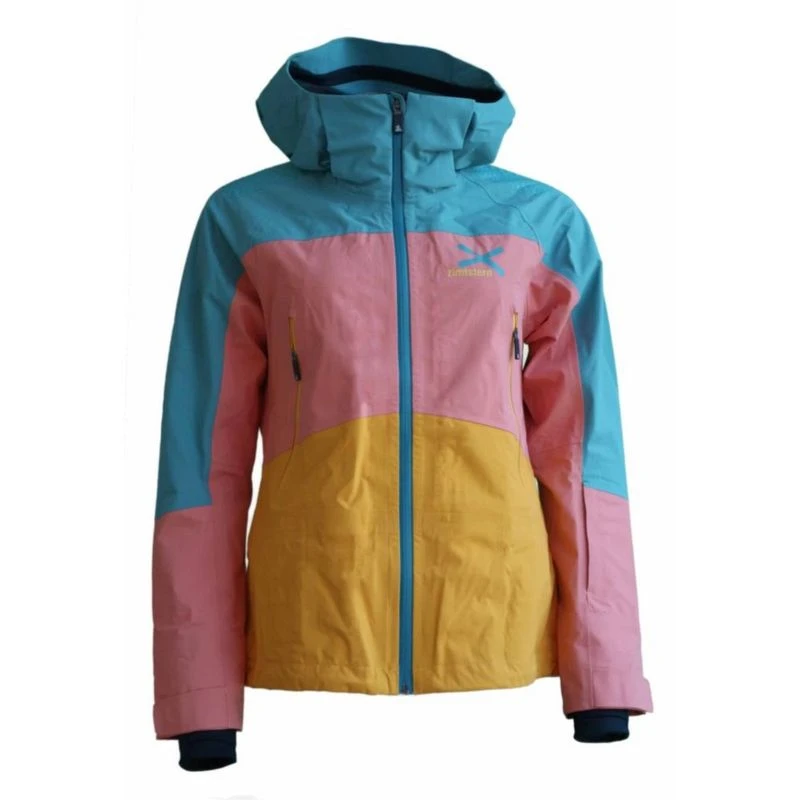 Zimtstern Womens Freez Jacket (Teal/Burnt Coral/Burnt Yellow) | Sportp