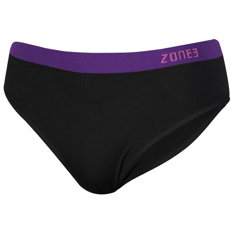 Zone3 Womens Seamless Briefs (Black/Purple) | Sportpursuit.com