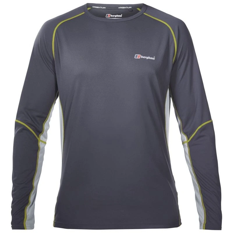 Berghaus Mens Tech Tee Long Sleeve Top (Carbon/Quarry) | Sportpursuit.