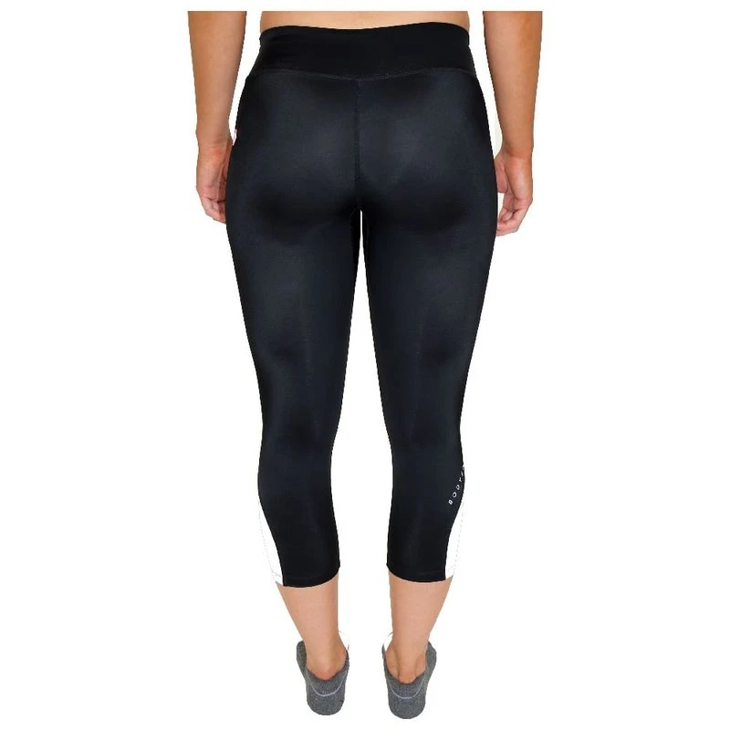 Bodyshell Womens Dual Compression Capris (Black/White Panel) | Sportpu