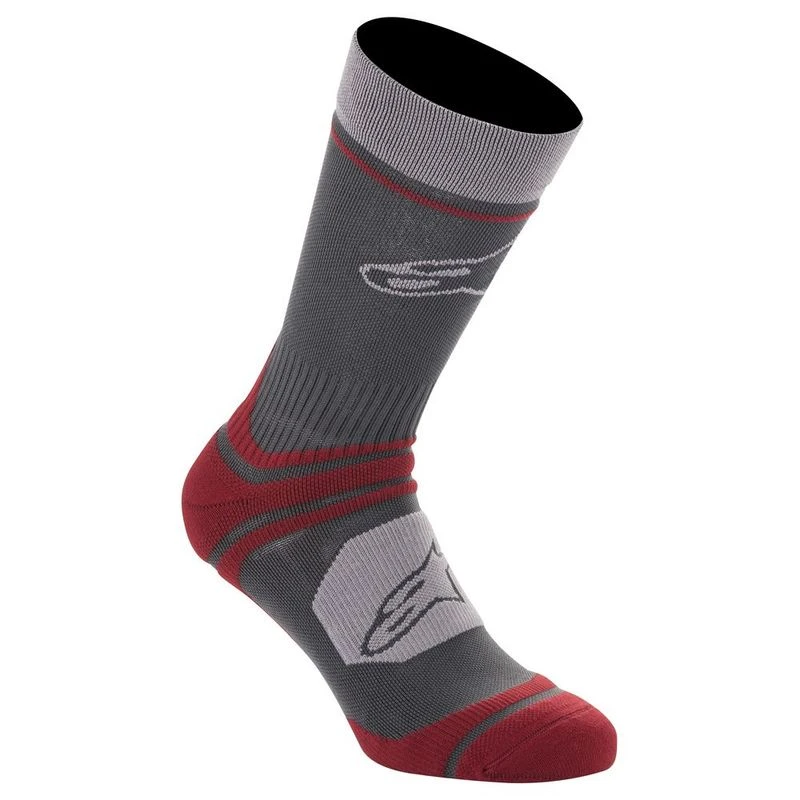 Alpinestars Cascade Socks (Black/Rio Red) | Sportpursuit.com