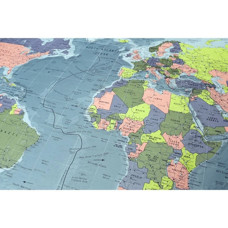 The Future Mapping Company Paper Colour Map v.2 World Map (1300 x 720m