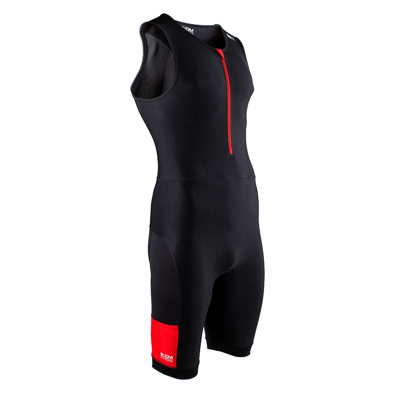 CMPRSS Mens PFRM Tri Suit (Black/Red) | Sportpursuit.com