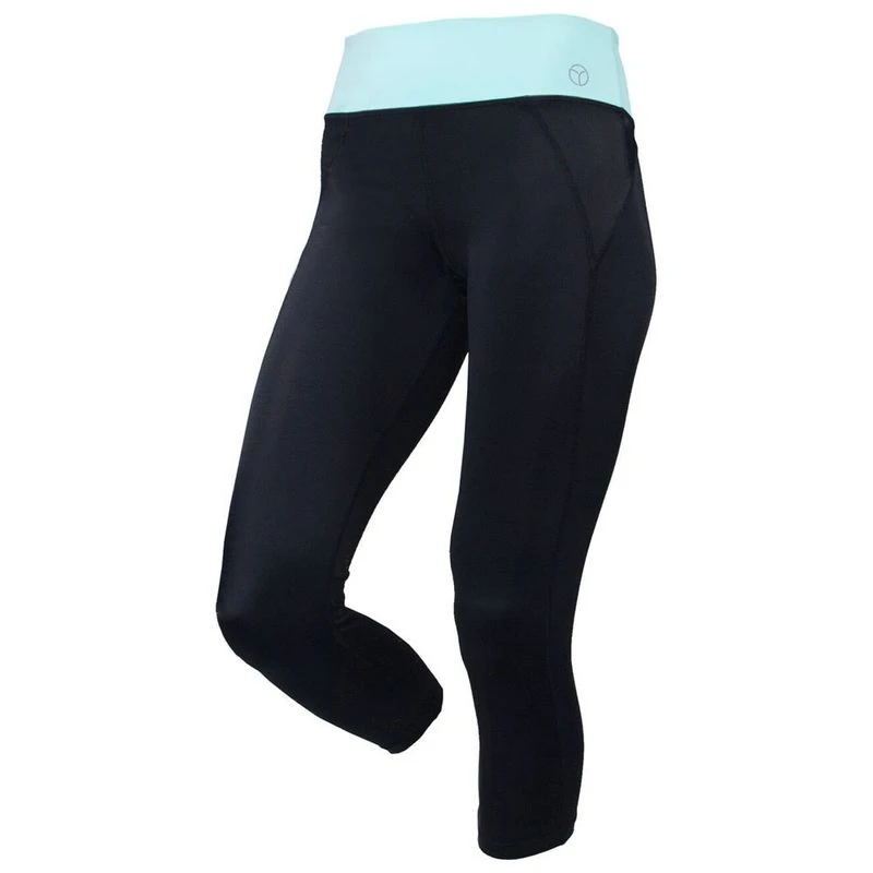 OgiYogi Womens Cropped Capris (Aqua) | Sportpursuit.com