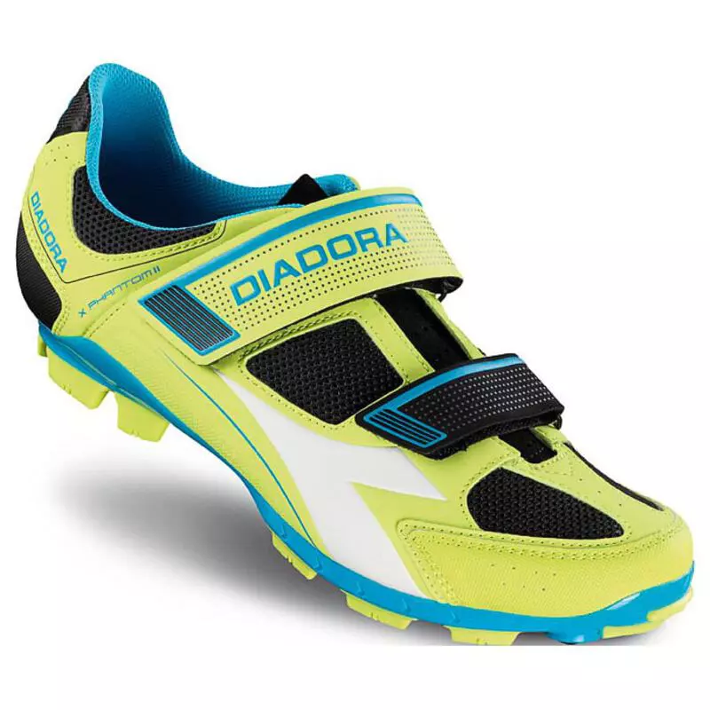 Diadora Mens X-Phantom 2 MTB Shoes (Black/Yellow Fluo) | Sportpursuit.