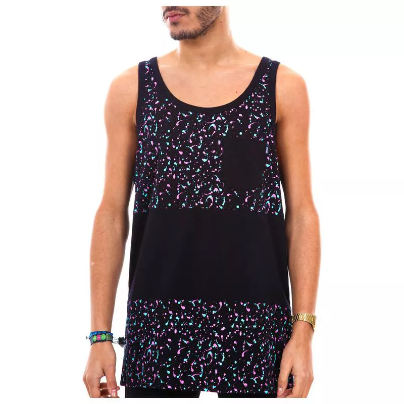 Wrung Mens Strate Tank Top (Black Paint) | Sportpursuit.com