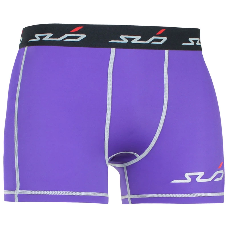 Sub Sports Mens Dual Boxer Compression Shorts (Purple) | Sportpursuit.