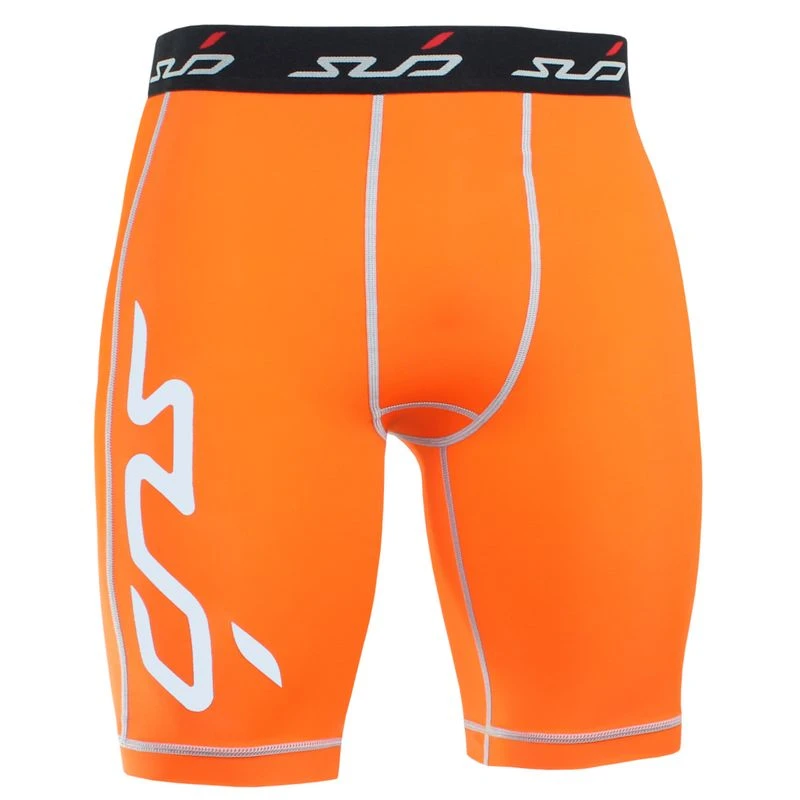 SubSports Mens DUAL Compression Shorts (Orange) | Sportpursuit.com
