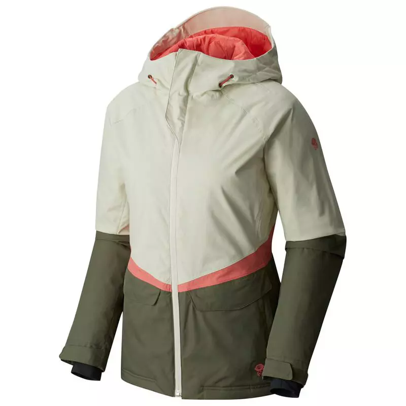Mountain Hardwear Womens Returnia Jacket (Stone/Stone Green) | Sportpu