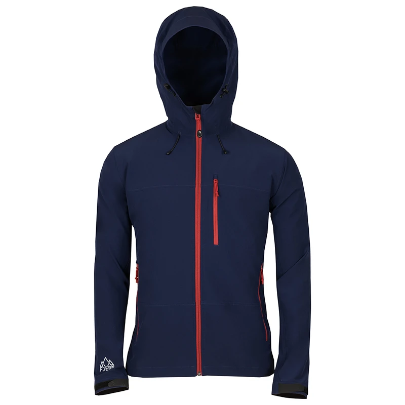 Fjern Mens Grenser Softshell Jacket (Navy/Rust) | Sportpursuit.com