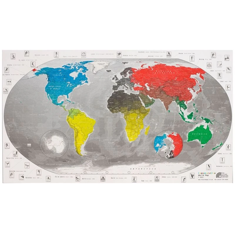 The Future Mapping Company Paper 2012 Commemorative World Map (1015 x