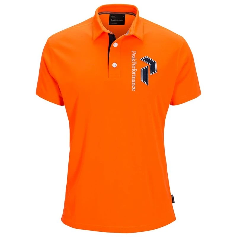 Peak Performance Mens Panmore Polo (Pop Orange) | Sportpursuit.com