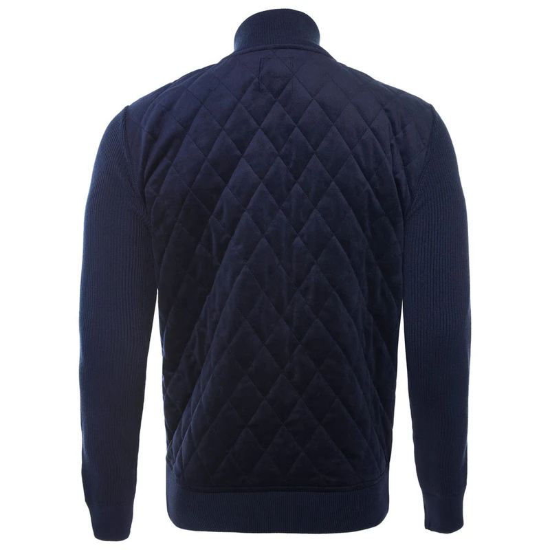 Giorgio Di Mare Mens Quilted Sheen Jacket (Navy) | Sportpursuit.com