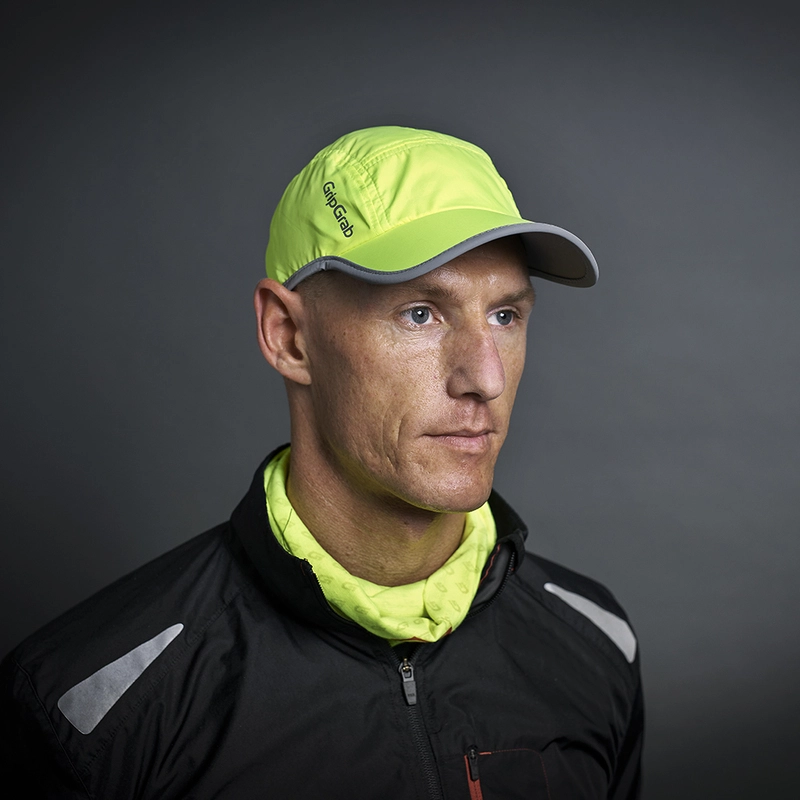 GripGrab Running Hi-Vis Cap (Fluorescent Yellow) | Sportpursuit.com