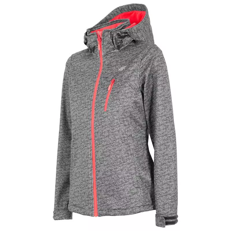 4F Womens Aquatech 5000 Softshell Jacket (Dark Grey Melange) | Sportpu