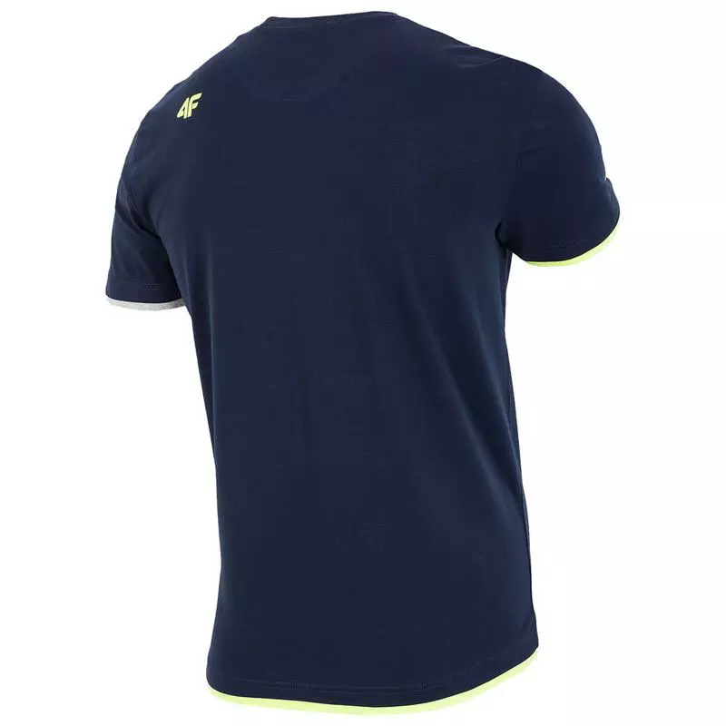 4F Mens Neon Trim T-Shirt (Navy Dark) | Sportpursuit.com