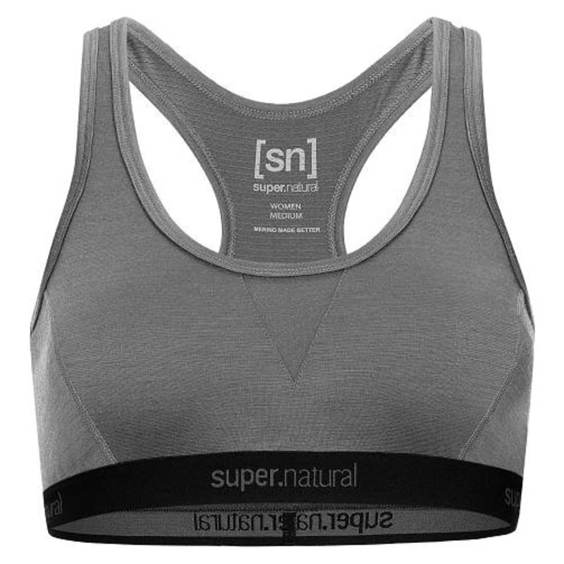 SuperNatural Womens Semplice Merino 260 Bra (Quiet Shade Melange) | Sp