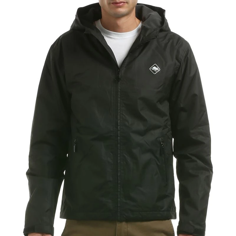 Hot Buttered Mens Urban Explorer Hooded Jacket (Black/White) | Sportpu