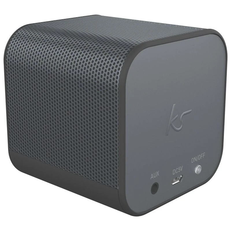 KitSound Boom Cube Portable Wireless Speaker (Grey) | Sportpursuit.com