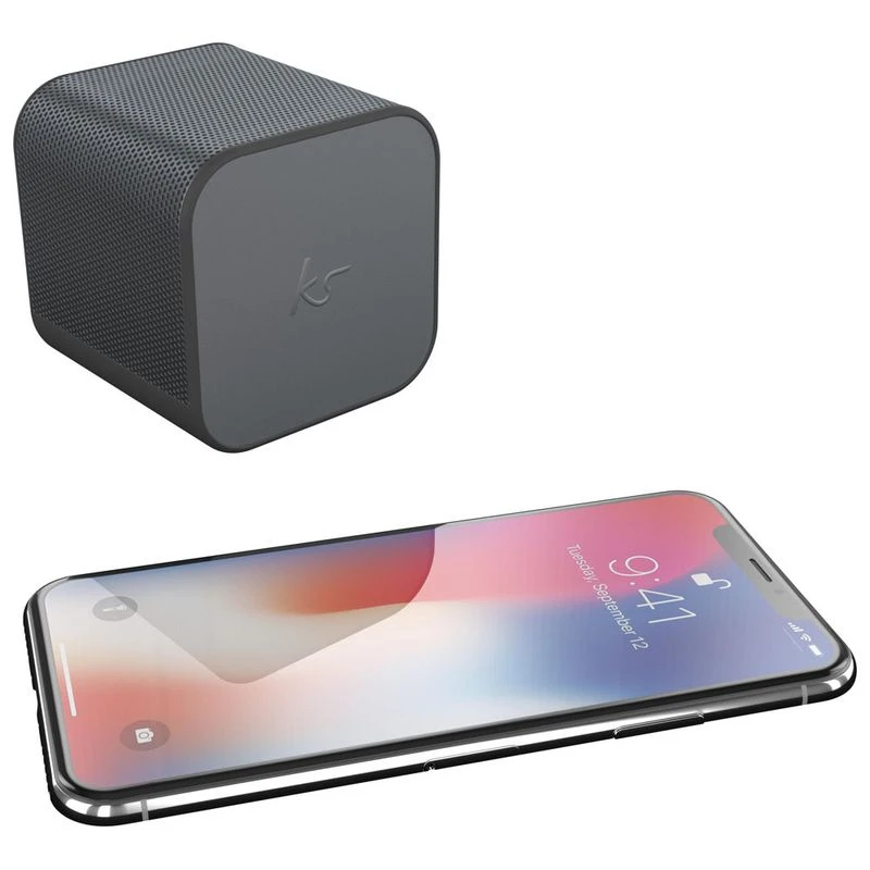 KitSound Boom Cube Portable Wireless Speaker (Grey) | Sportpursuit.com