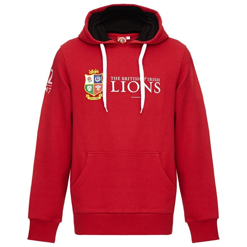 British & Irish Lions Mens Lions Supporter Hoodie (Red) | Sportpursuit