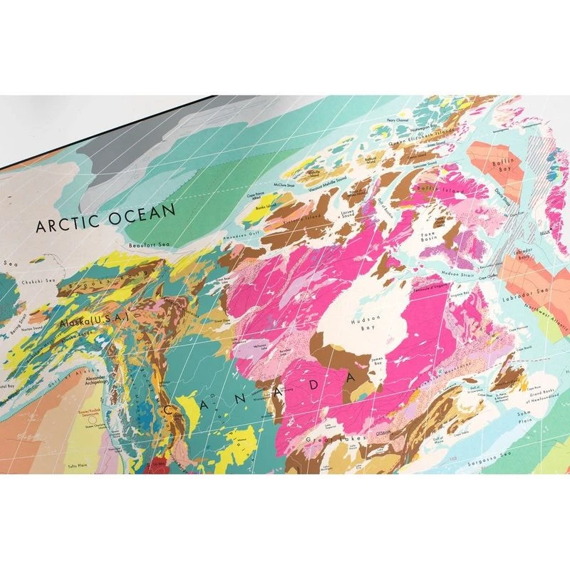 The Future Mapping Company Magnetic World Geology Map (1960 x 1000mm)
