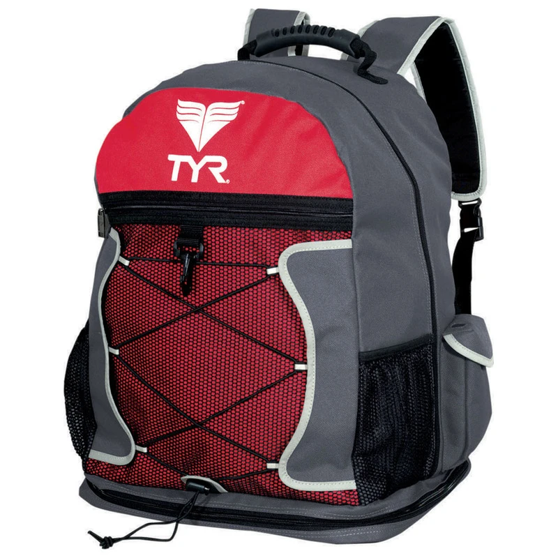 TYR Transition 31L Backpack (Charcoal/Red) | Sportpursuit.com