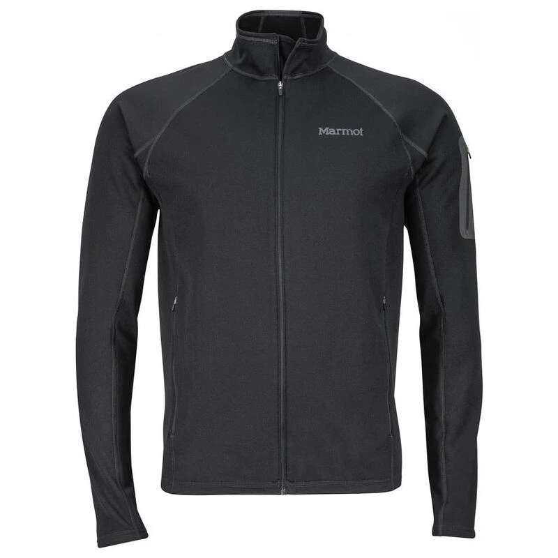 Marmot Mens Stretch Fleece Jacket (Black) | Sportpursuit.com